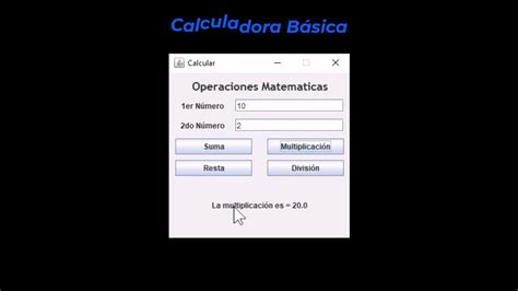 Calculadora Básica creada en Java con plugin WindowBuilder de Eclise