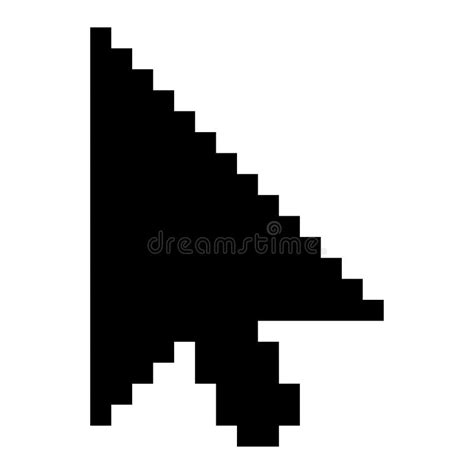 Mouse Cursor Icon Pixel Arrow Sign Symbol Stock Vector Illustration