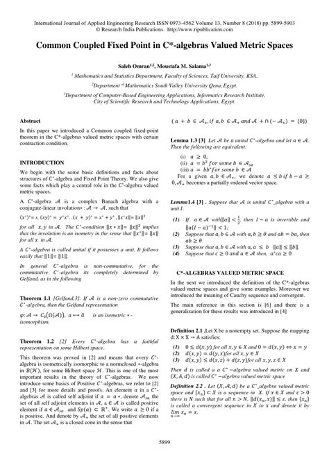 pdf common coupled fixed point in c algebras valued metric spaces