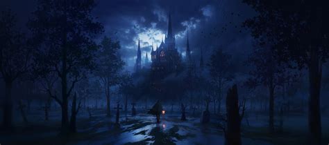 Fondos De Pantalla Obra De Arte Arte Digital Castillo Noche