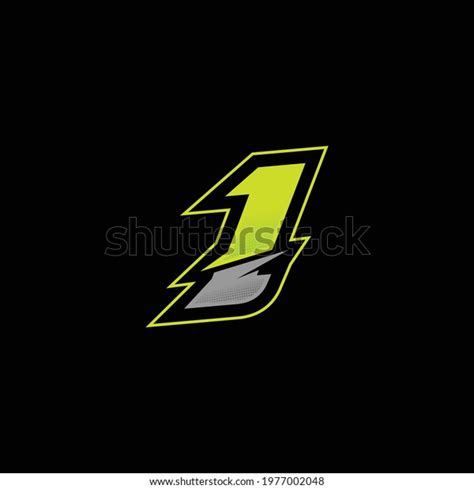 1 Number Racing Design Vector Stock Vector Royalty Free 1977002048