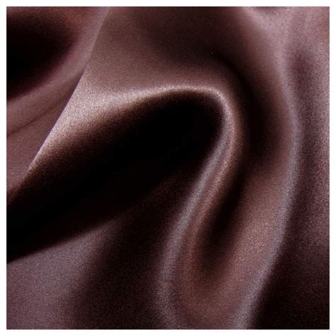 Satin de Soie Marron au mètre