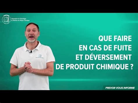 Que faire en cas de fuite et déversement de produit chimique YouTube