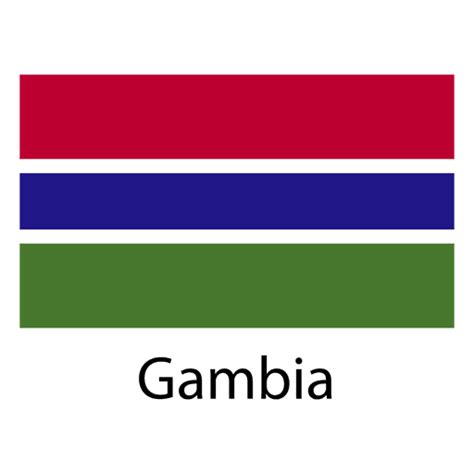 Design PNG E SVG De Bandeira Nacional Da Gâmbia Para Camisetas