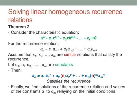 solving linear homogeneous recurrence relations