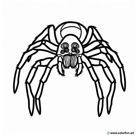 Coloriage d araignée effrayante pour Halloween à Télécharger ou à