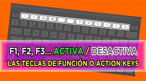 Cómo activar F1 F2 F3 Teclas de Función Function Keys Action
