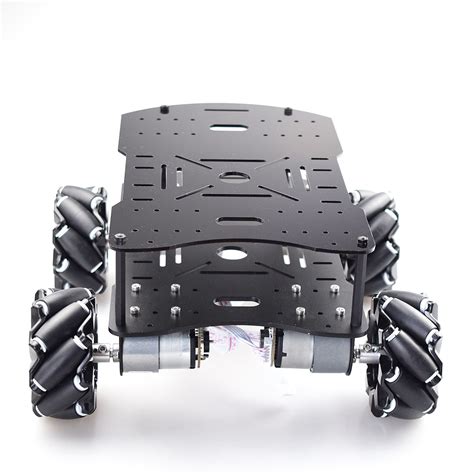Double Plate 10KG Load 4WD Omni Mecanum Wheel Car Kit With 4pcs Speed