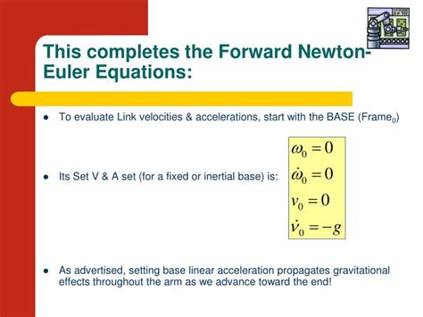ppt robot dynamics newton euler recursive approach powerpoint presentation id 2591510