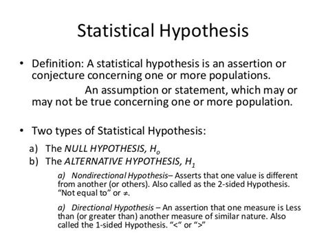 statistics hypothesis testing