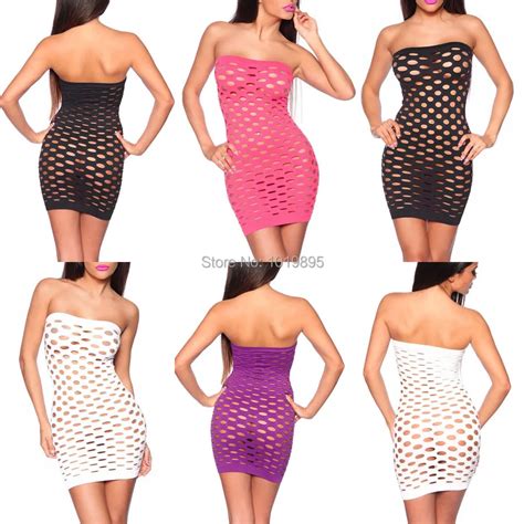 New Sexy See Through Beach Cover Up Women Swimsuit Bodycon Bandage Dress Strapless Mesh Bathing