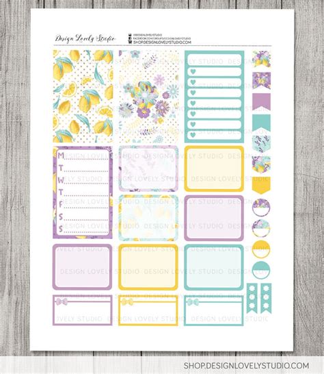 PRINTABLE Big Happy Planner Stickers Kit Weekly Planner Etsy