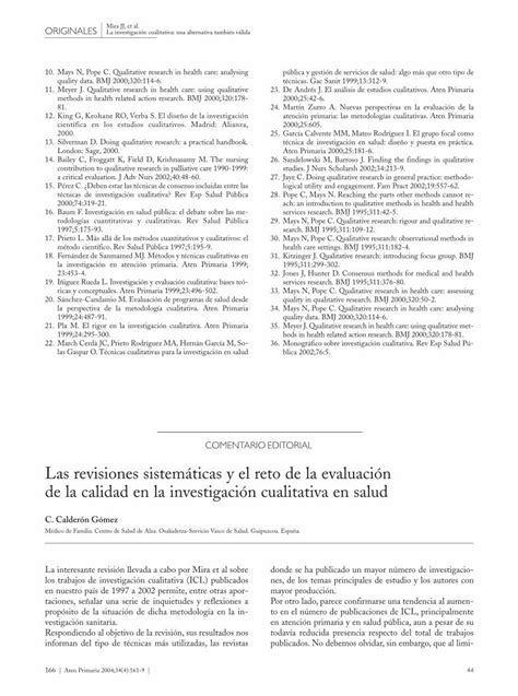PDF Las revisiones sistemáticas y el reto de la evaluación de la