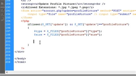 php profile system adding upload image feature part 9 youtube