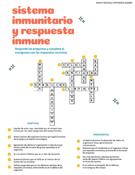Ejercicio De Crucigrama Sistema Inmune En Ciencias De La The Best
