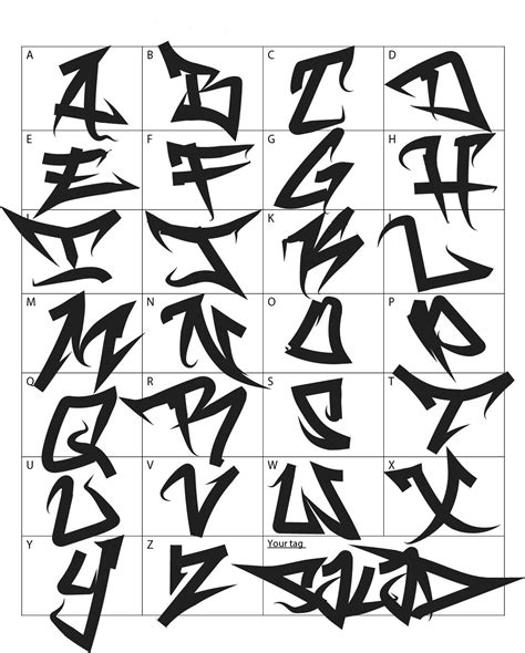 Abecedario En Graffiti Con Todas Las Letras Graffiti