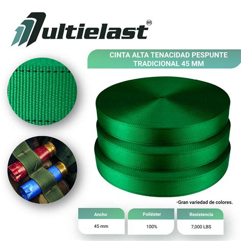 Cintas De Alta Tenacidad Pespunte Tradicional 45 Mm
