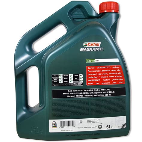 Castrol Magnatec 10W40 A3 B4 5L J L Bradshaw