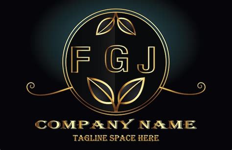 Logotipo De La Letra Fgj Vector Premium