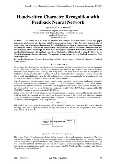 pdf handwritten character recognition with feedback neural network