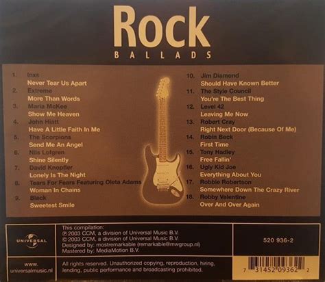 Rock Ballads Various Artists CD Album Muziek Bol