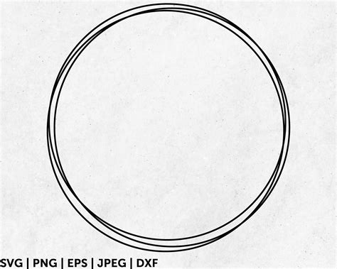 Circle Wire Frame Svg Circle Svg Circle Clipart Monogram Etsy