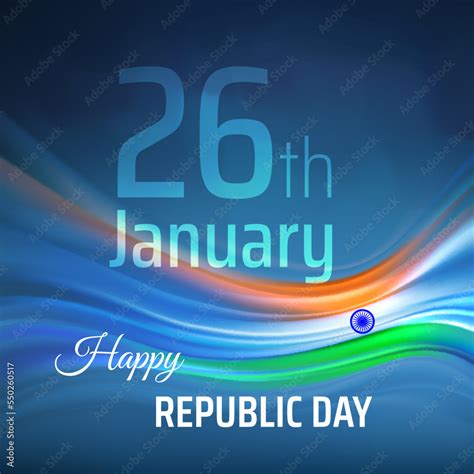 Vecteur Stock 26 January India Republic Day Vector Template Abstract