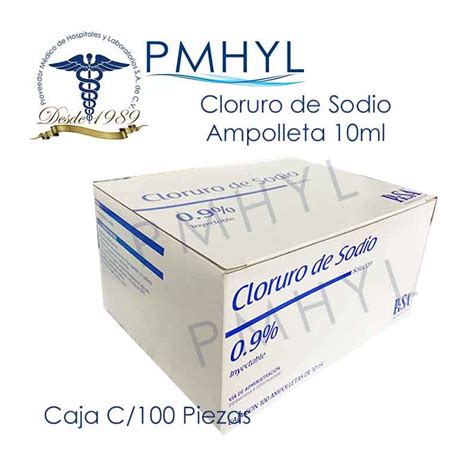 Solución Salina Cloruro de Sodio al 9 Ampolleta Pisa PMHYL