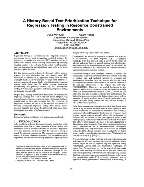 pdf a history based test prioritization technique for regression testing in resource