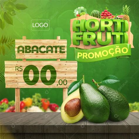 Post Feed Hortifruti Promoção Fruta Social Media PSD Editável download