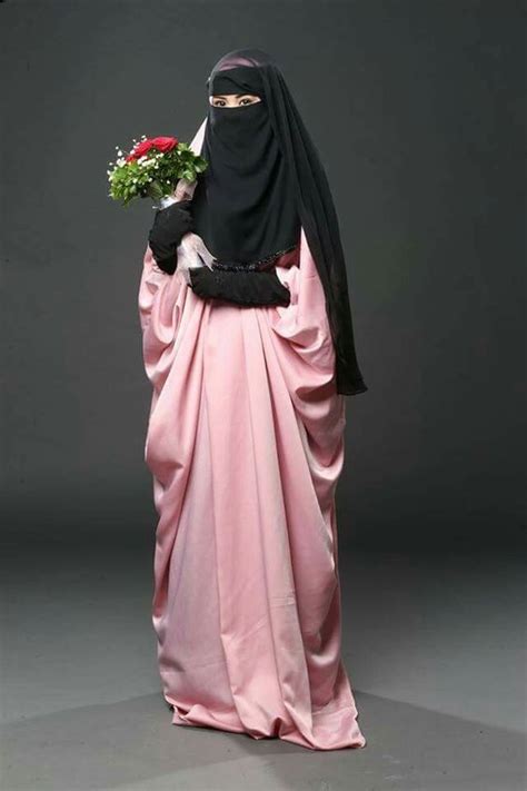 Pink Jilbab With Niqab And Gloves Arab Girls Hijab Girl Hijab Muslim Girls Islamic Girl