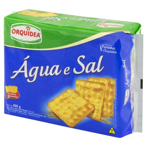 Biscoito Água e Sal Orquídea Pacote 400g Super José