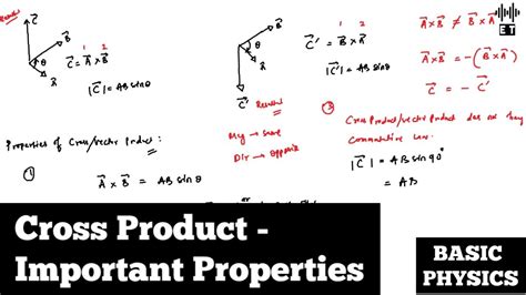 important properties of cross product basic concepts scalars and vectors basic physics