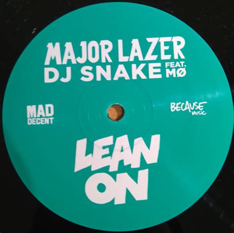 Major Lazer x DJ Snake Feat MØ Lean On 2015 Vinyl Discogs