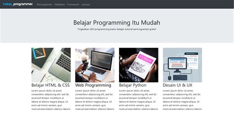membuat template web responsive dengan bootstrap