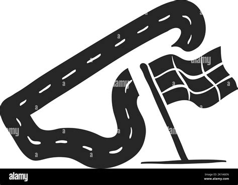 Hand Drawn Race Circuit Vector Illustration Stock Vector Image Art