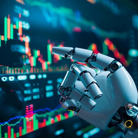 Premium Photo Robot Trader AI For Automation Trading On Stock Market