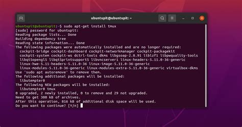 how to install and use tmux terminal multiplexer in linux system