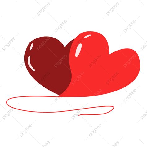 Hand Drawn Heart Clipart Transparent Background Hand Drawn Cartoon Red