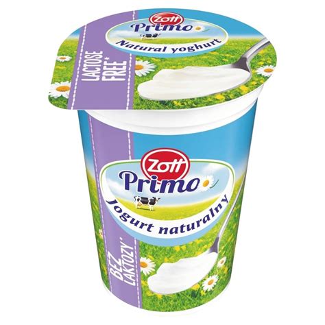Zott Primo Bez laktozy Jogurt naturalny 180 g Zakupy online z dostawą