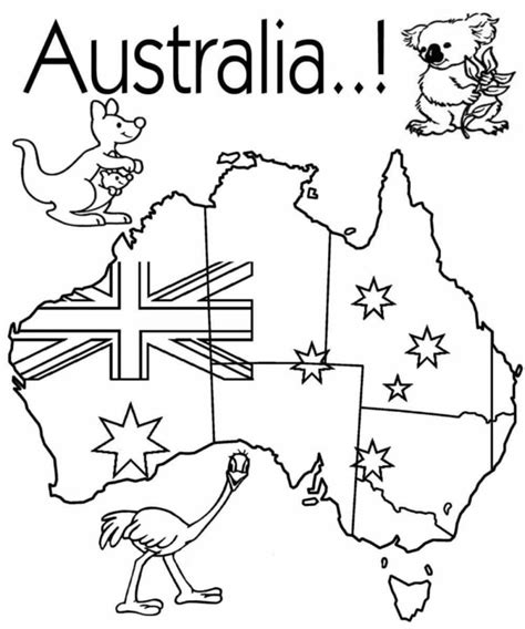 Coloriage Australie à imprimer