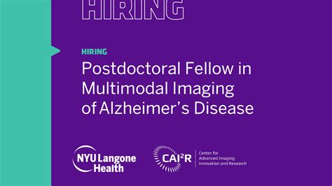 Postdoctoral Fellow In Multimodal Imaging Of Alzheimer S Disease
