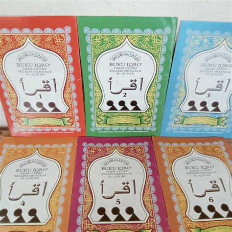 Jual Paket Buku Iqro Cara Cepat Belajar Membaca Alquran Jilid 1 6 Isi 6