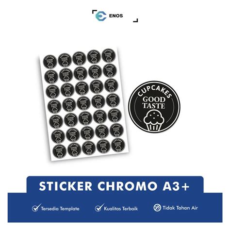 Jual Cetak Stiker Cetak Sticker Chromo Stiker Custom Label Bulat