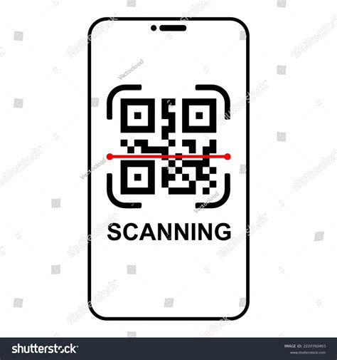 Qr Code Scan Isolate On Smartphone Stock Vector Royalty Free