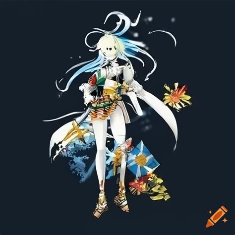 Ukiyo E Style Artwork Of A Brave Scarecrow Bunny In Luxury White Color