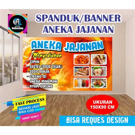 Jual Spanduk Banner Aneka Jajanan Shopee Indonesia