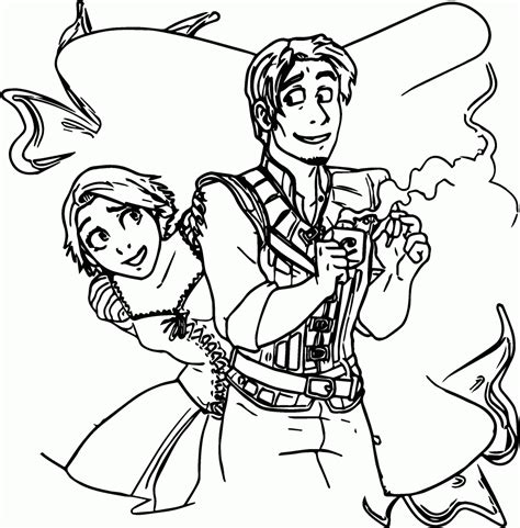 Rapunzel Flynn Parfume Coloring Page Wecoloringpage