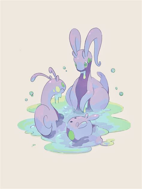 Goomy Goodra And Sliggoo Pokemon Drawn By Mokuzou Moku Ssbu