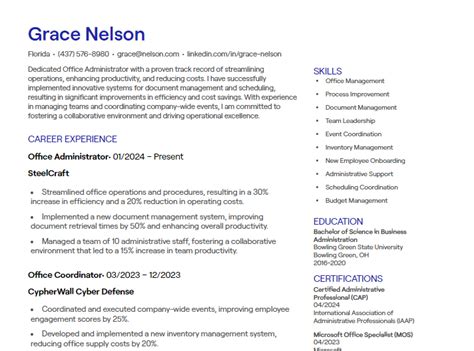 Office Administrator Cv Examples Free Templates